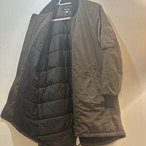Diesel | Jackets & Coats | Diesel Olive Green Longline Bomber Jacket ...